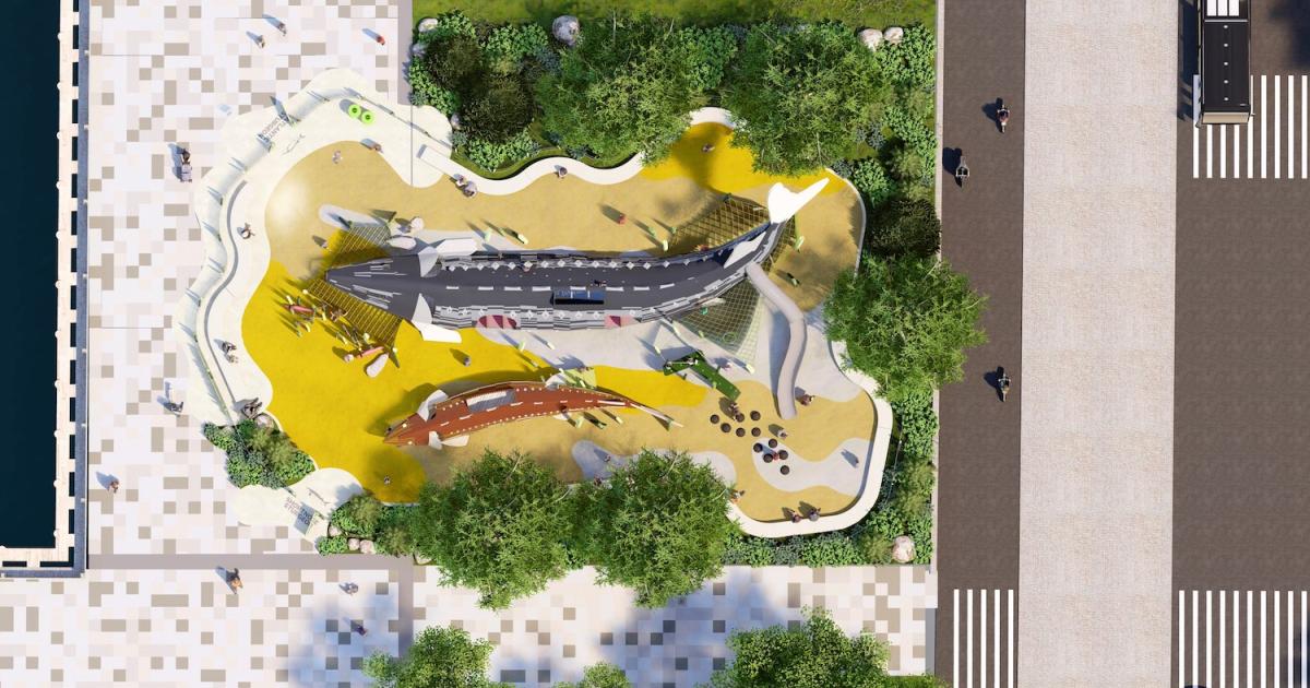 Pier 26 Science Play Area under construction in Hudson River Park ...